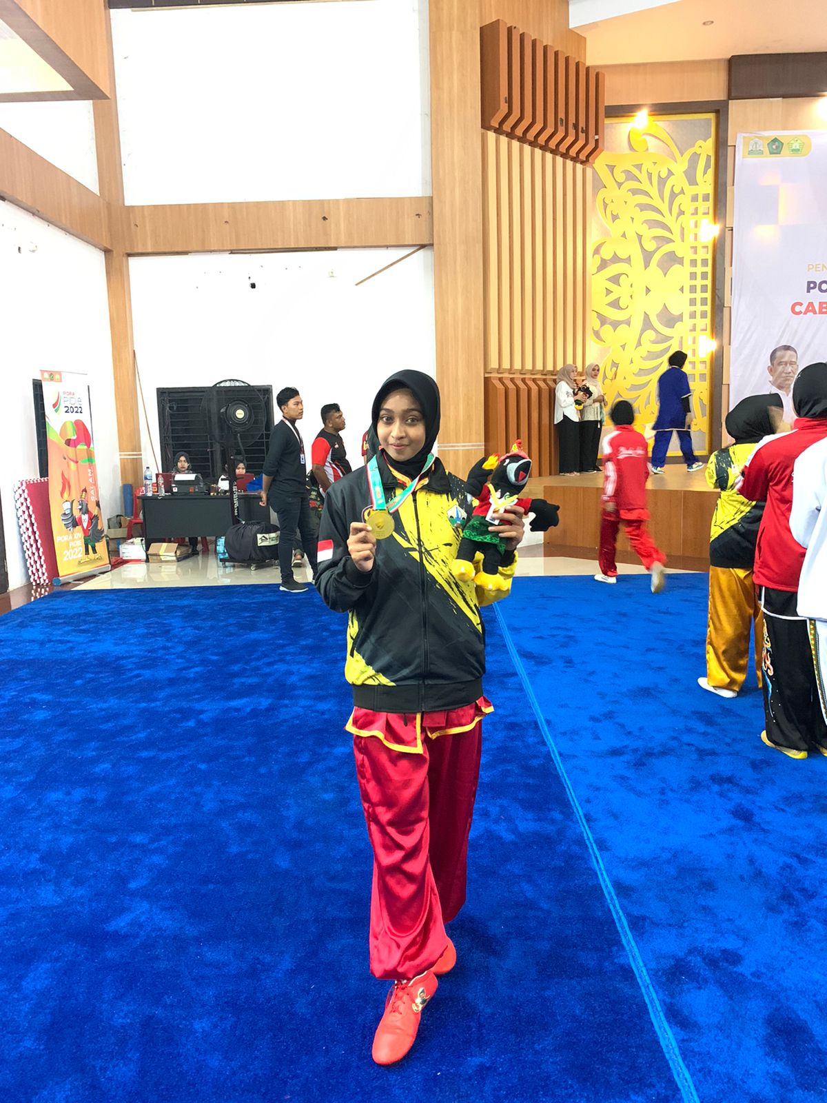 Syahira Farhatun Meraih Mendali Emas Cabang Whusu di PORA XIV 2022